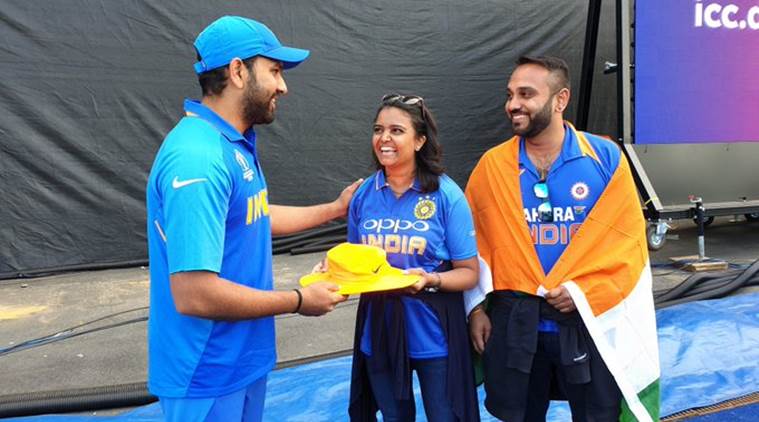 Rohit Sharma meets India fan hit by one of his sixers, gives her a gift ...