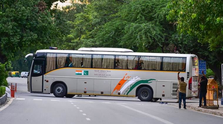 Pak bus for Lahore leaves Delhi | India News, The Indian Express