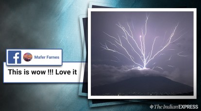 Native American Thunder And Lightning Cartoon