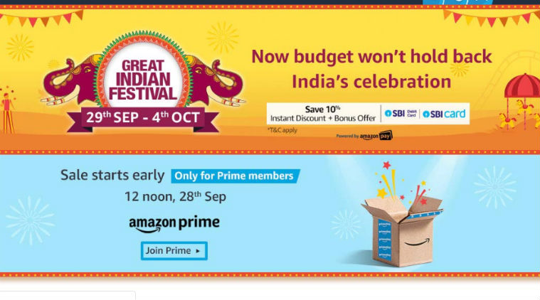 Amazon Great Indian Festival sale: Up to 40% off on mobiles, 75% on TVs ...
