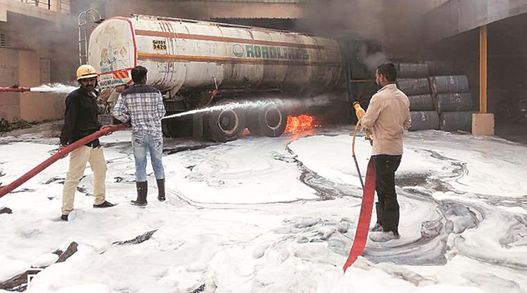 Rajkot: Chief, 6 firemen injured in blaze at dye factory | Ahmedabad ...