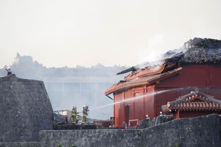 Fire nearly destroys Japanese UNESCO world heritage site | World News ...