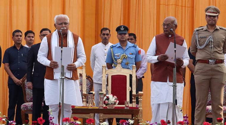 Khattar 2.0 begins in Haryana with Dushyant as his deputy | Elections ...