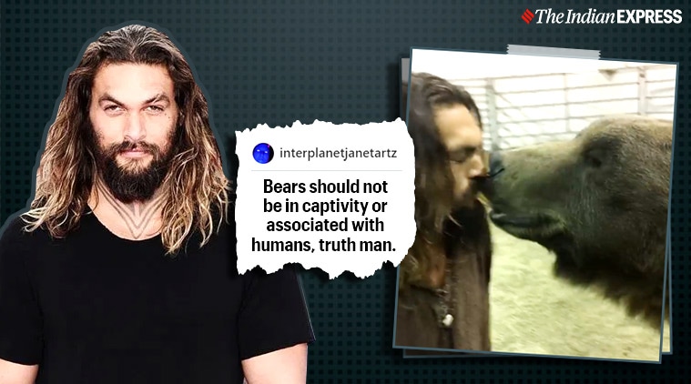 Jason Momoa lets a bear eat a biscuit from his mouth, gets slammed ...