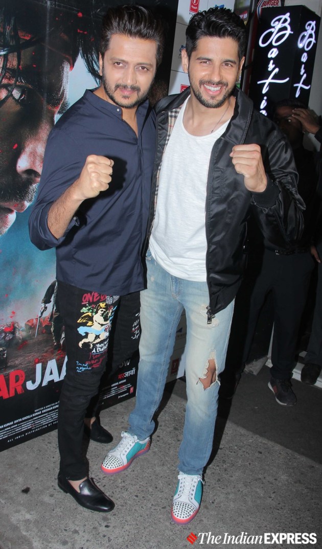Sidharth Malhotra, Riteish Deshmukh and Nora Fatehi celebrate ...