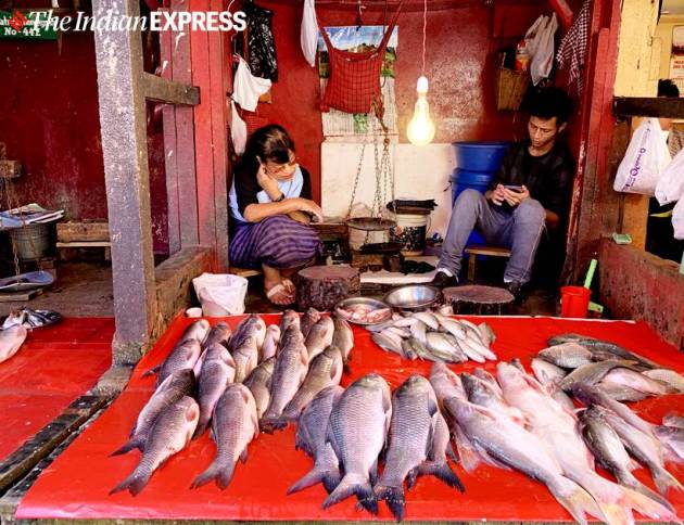 In Lewduh, Shillong’s oldest market, it’s a constant trade with the ...