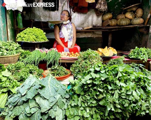 In Lewduh, Shillong’s oldest market, it’s a constant trade with the ...