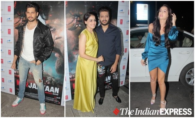 Sidharth Malhotra, Riteish Deshmukh and Nora Fatehi celebrate ...