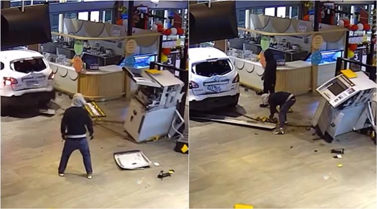 Viral video: Two men try to rob an ATM in different ways, but leave ...