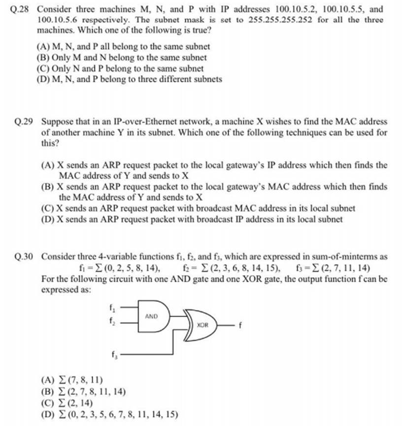 GATE 2020 computer science sample papers | Education Gallery News, The ...