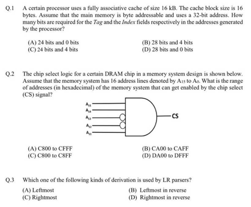 GATE 2020 computer science sample papers | Education Gallery News, The ...