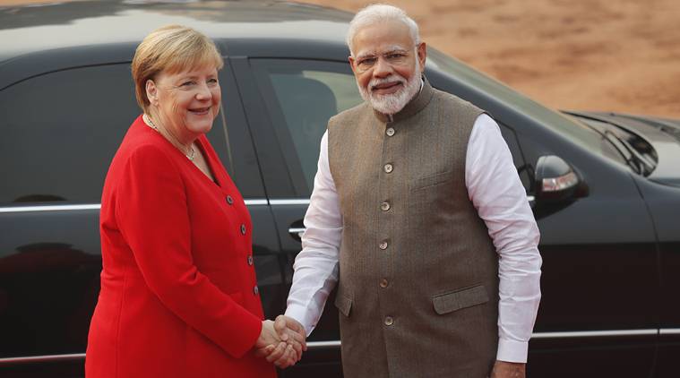 German Chancellor Angela Merkel meets PM Modi ahead of trade talks ...