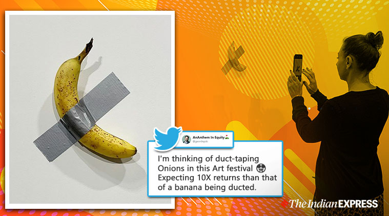 A duct-taped banana sells for $120,000, netizens start their own ‘art’ using other fruits ...