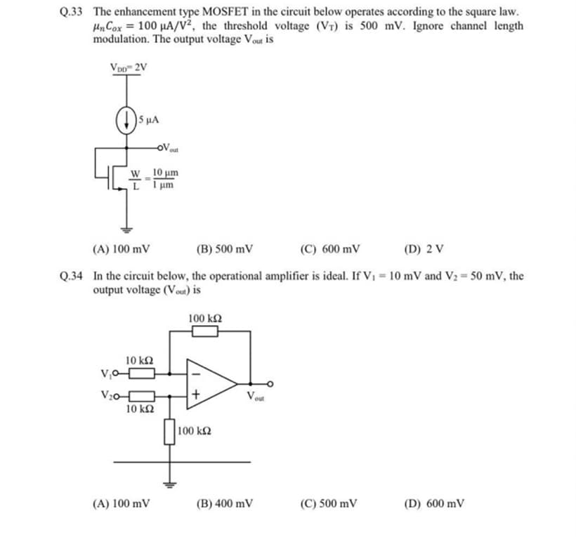 GATE 2020 Electrical Engineering sample paper | Education Gallery News ...