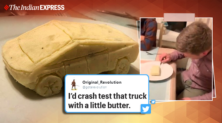 Man carves Tesla’s cyber truck out of mashed potatoes, Twitter thread ...