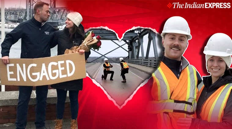 Civil engineer proposes girlfriend on bridge they worked on together ...