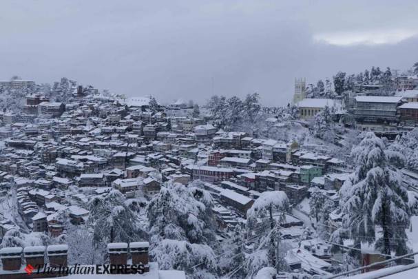 Another snowy day in Shimla: Temperature drops to -0.5 degrees Celsius ...