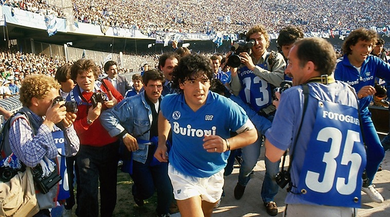 WATCH: Diego Maradona dances past four in charity match during time at ...