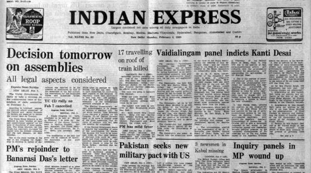 Forty years ago, February 4, 1980: Fate of states | The Indian Express