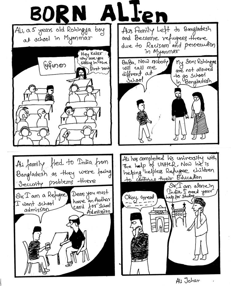 Rohingya refugees in India sketch their stories in a comic book | Books ...