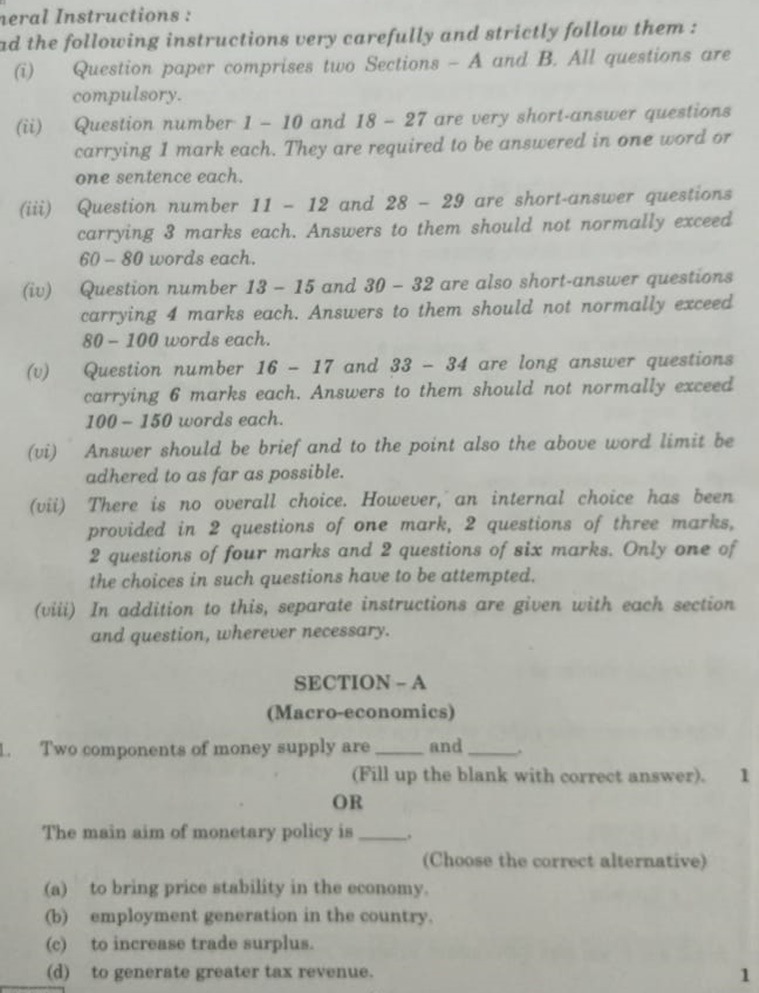 CBSE Class 12 Economics exam lengthy but easy; check question paper pdf ...