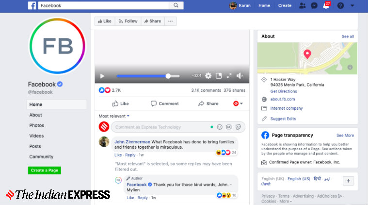 How to comment on Facebook as your page | Technology News - The Indian ...