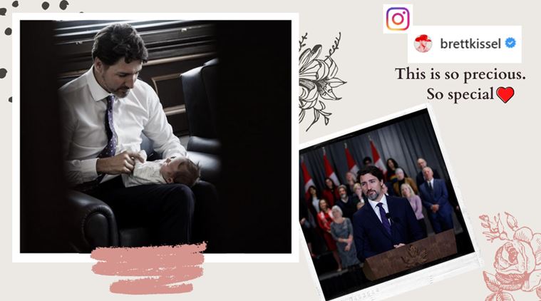 Photo of Canadian PM Justin Trudeau holding photographer’s newborn at ...
