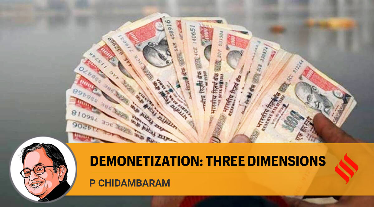 P Chidambaram writes | Demonetisation: three dimensions | The Indian ...