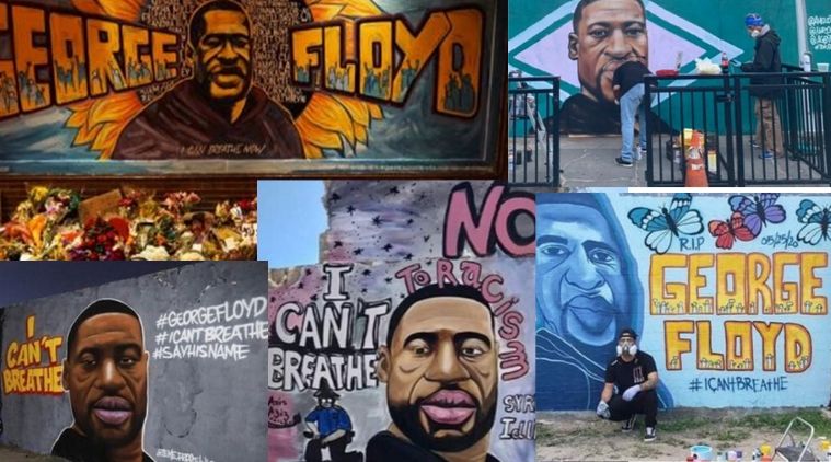 Street artists across the world honour George Floyd with murals ...
