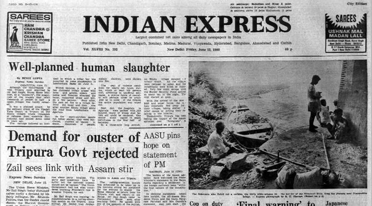 Forty Years Ago, June 13, 1980: Tripura Massacre | The Indian Express