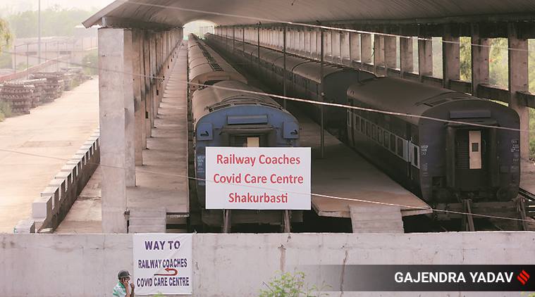 Delhi: Shakurbasti’s railway coaches finally get first set of patients ...