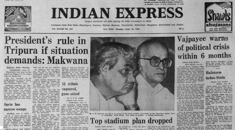 Forty Years Ago: June 16, 1980: President’s rule | The Indian Express