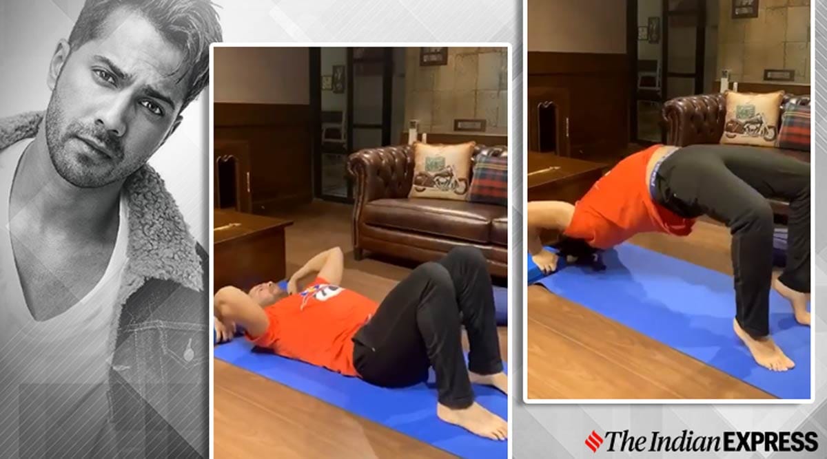 Watch: Varun Dhawan pulls off backbend yoga pose with ease | Fitness ...