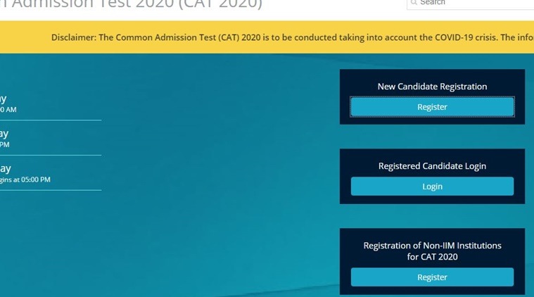 IIM CAT 2020: Registration Form, Application process begins at iimcat ...