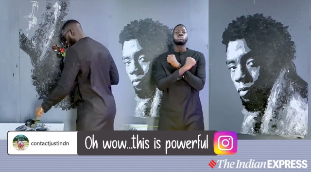 ‘Wakanda Forever’: Artist draws Chadwick Boseman’s portrait using roses ...
