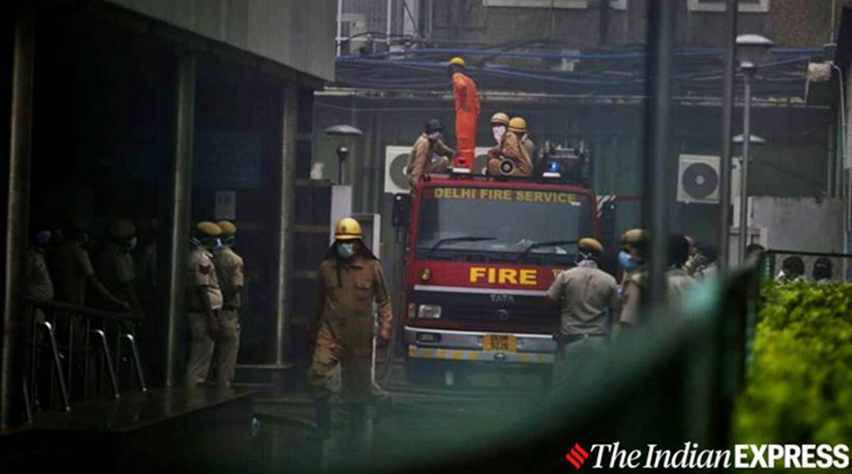 Fire on 6th floor of Parliament Annexe Building, 7 engines at spot ...