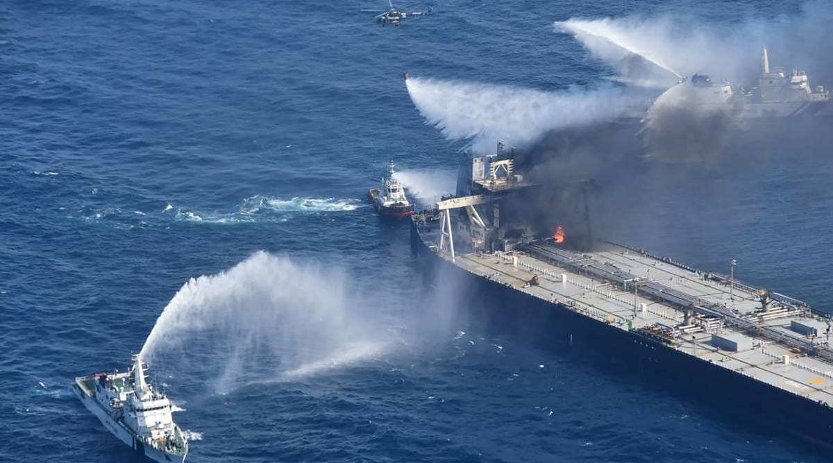Experts join efforts to salvage burning tanker off Sri Lanka | World ...