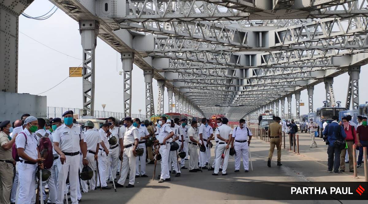 Tight security on Howrah Bridge as BJP begins ‘March to Nabanna’, at ...