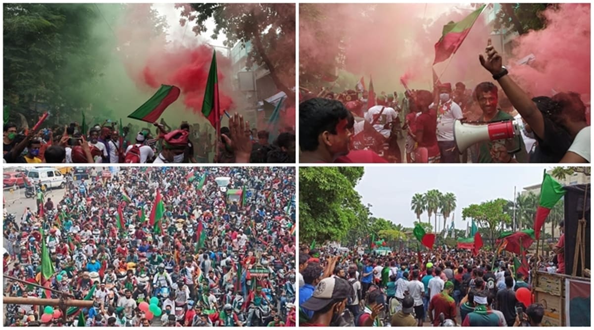 Where is Coronavirus? Mad scenes from streets of Kolkata after Mohun ...