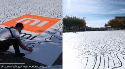 World Records Largest E& Sets Guinness World Record For Largest Banner