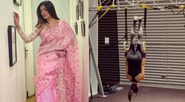 Sushmita Sen acing this inverted hang at 45 is goals; watch video ...