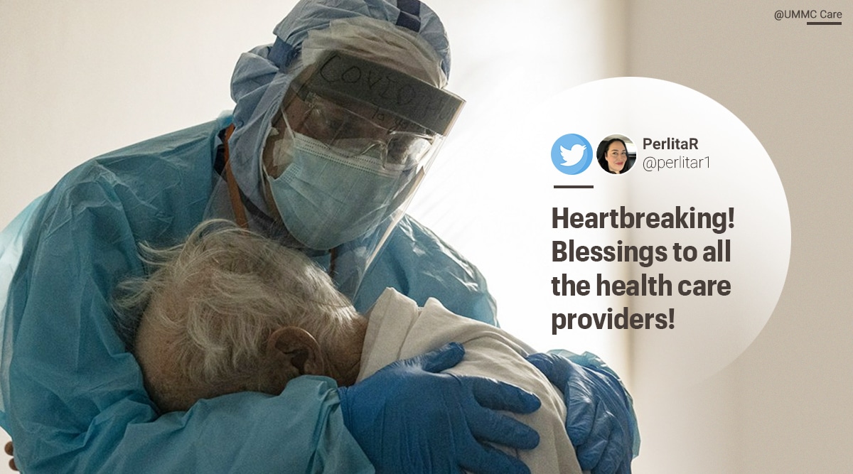 Photo of a doctor comforting an elderly COVID-19 patient makes waves on ...