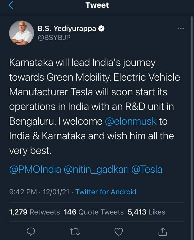 Tesla takes another step on road to launch in India | Technology News ...