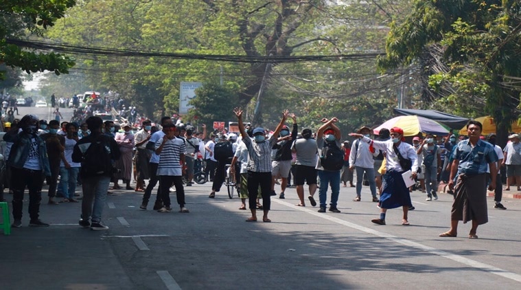 Myanmar riot police fire to break up protests, ‘detain’ Japanese ...