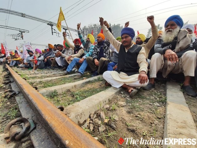‘Rail Roko’: Protesting farmers sit on tracks | India News News - The ...