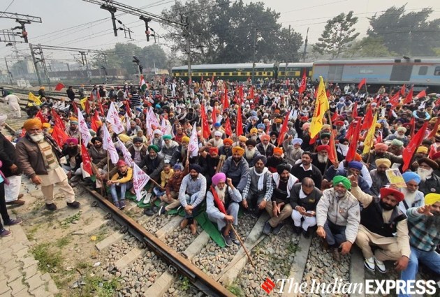 ‘Rail Roko’: Protesting farmers sit on tracks | India News News - The ...