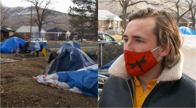 Man invites homeless people to set up tents in his front yard, gets ...