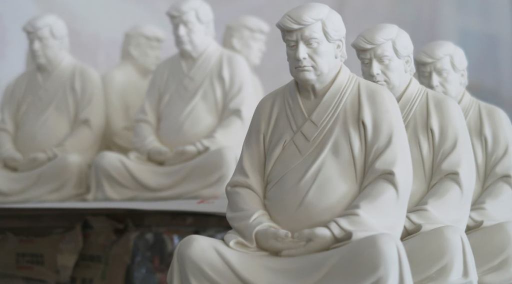 Be at peace, meditate, Trump Buddha statue designer tells former ...