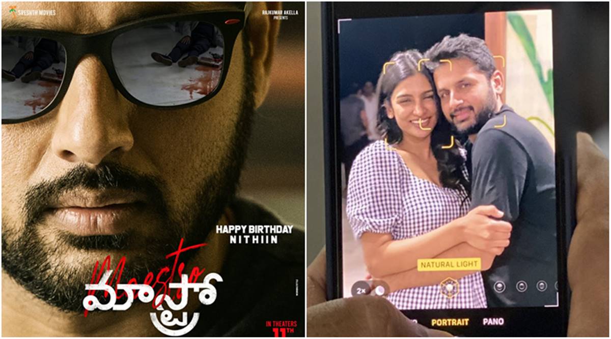 Nithiin celebrates birthday with wife, makers share his first look from ...