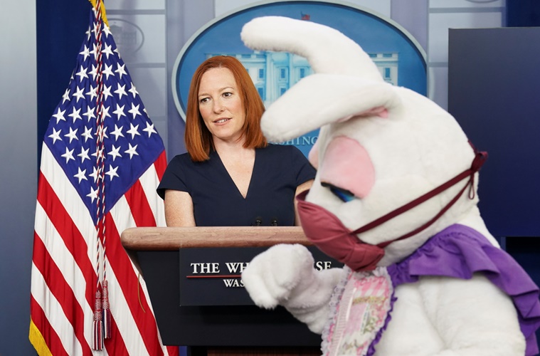 Easter bunny pays surprise visit during White House press briefing ...
